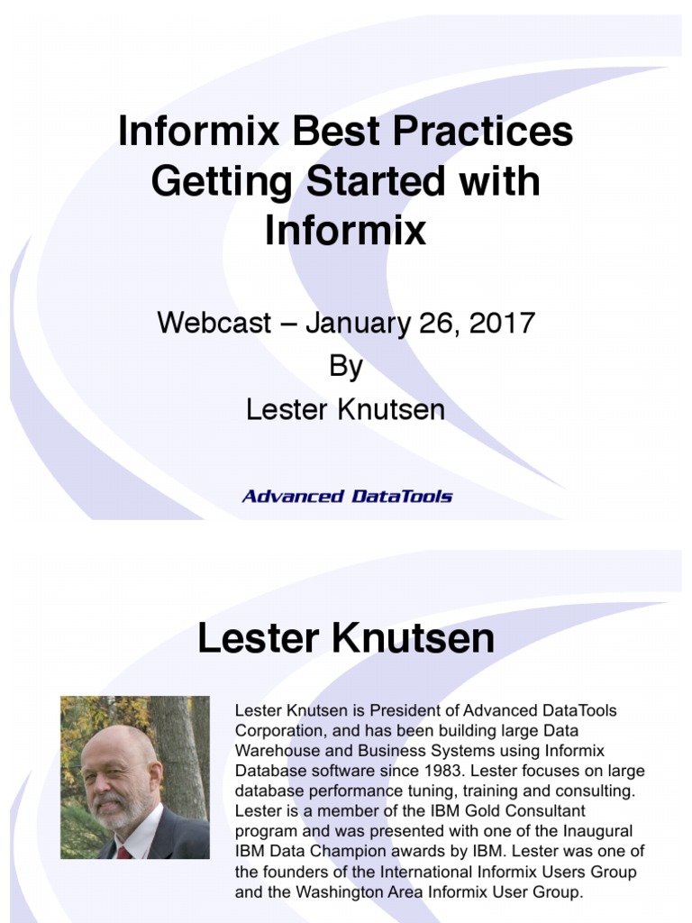 InformixBestPractices GettingStarted | PDF | File System | Computer Data Storage