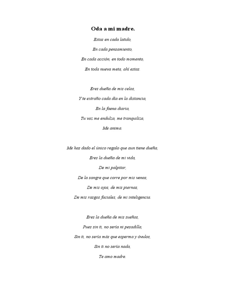 Oda A Mi Madre | PDF