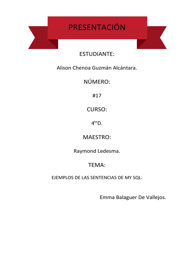 Ejemplos de sentencias SQL SELECT, INSERT, UPDATE, DELETE y ORDER BY | PDF | SQL | Bases de datos