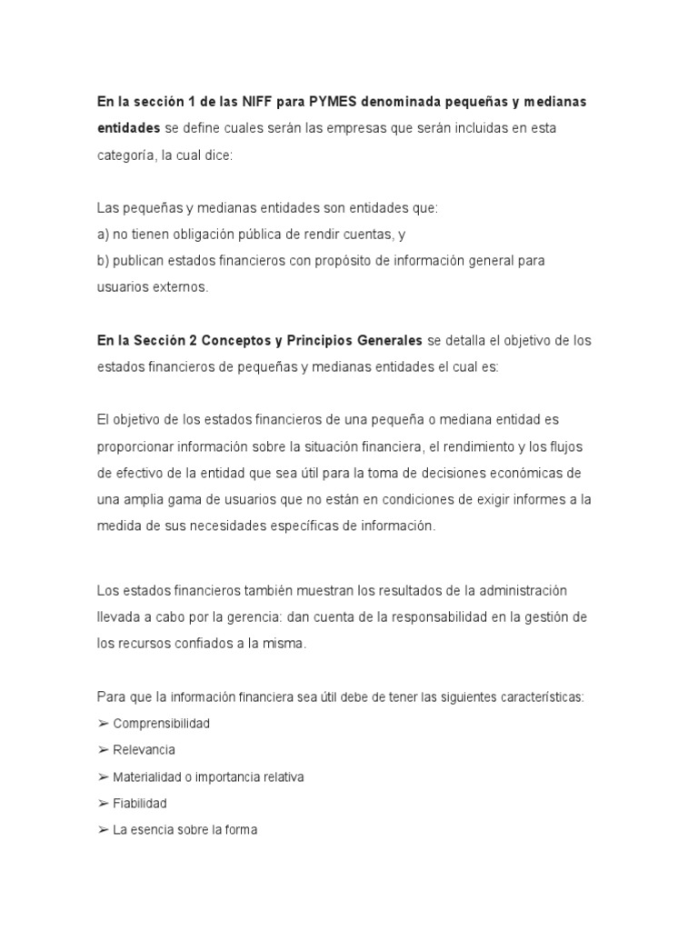 Resumen NIIF para PYMES | Descargar gratis PDF | Estado de resultados ...
