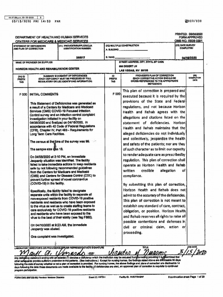 Investigative DHHS Report - Horizon Health and Rehab | PDF | Medical Humanities | Public Sphere