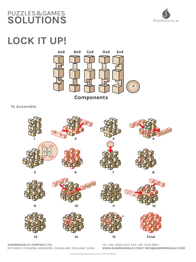Solutions Lock It Up!: Puzzles&Games | PDF