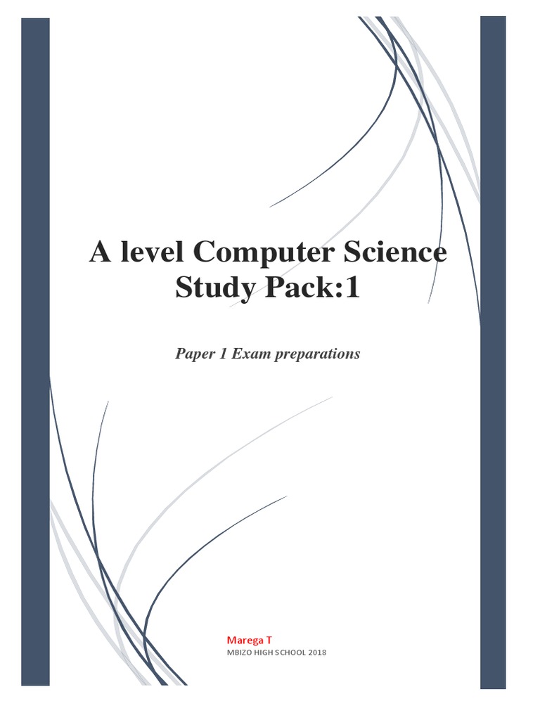 A Level Computer Science Study Pack 1-1 PDF | PDF | Databases | Decimal