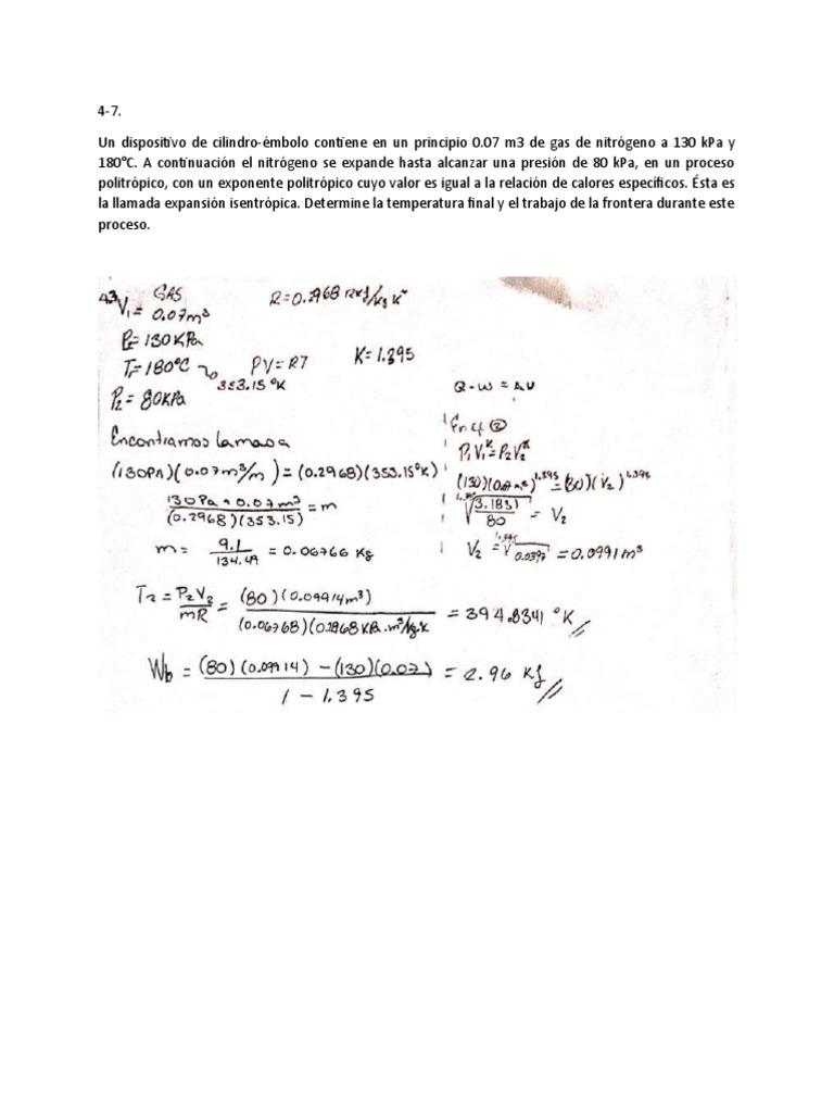 Expansión y Compresión en Procesos Politrópicos | PDF