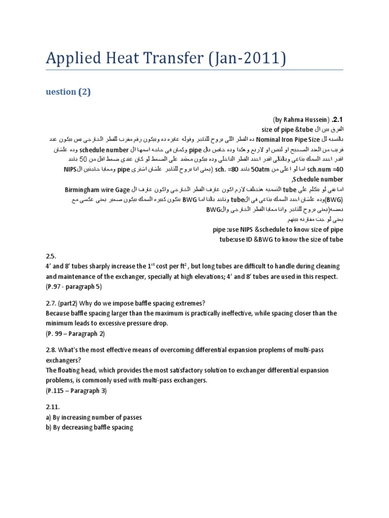 Applied Heat Transfer Techniques | PDF | Thermodynamics | Liquids