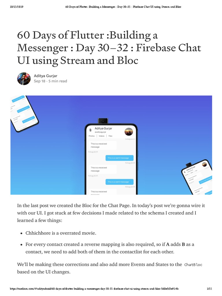 Flutter Firebase Chat UI Guide | PDF | Computing | Software