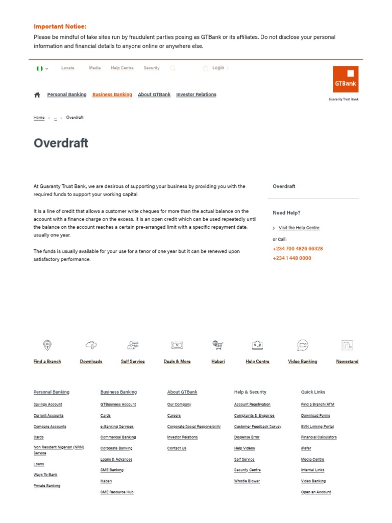 Overdraft: Important Notice | PDF | Overdraft | Banks