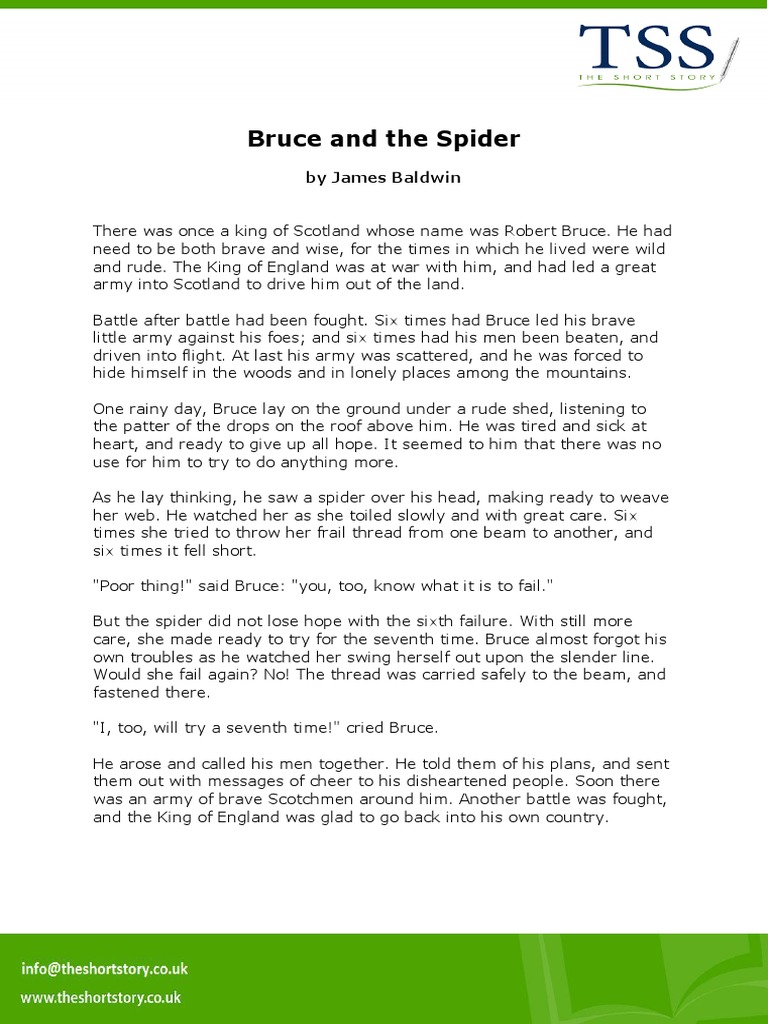 Bruce and The Spider: by James Baldwin | PDF