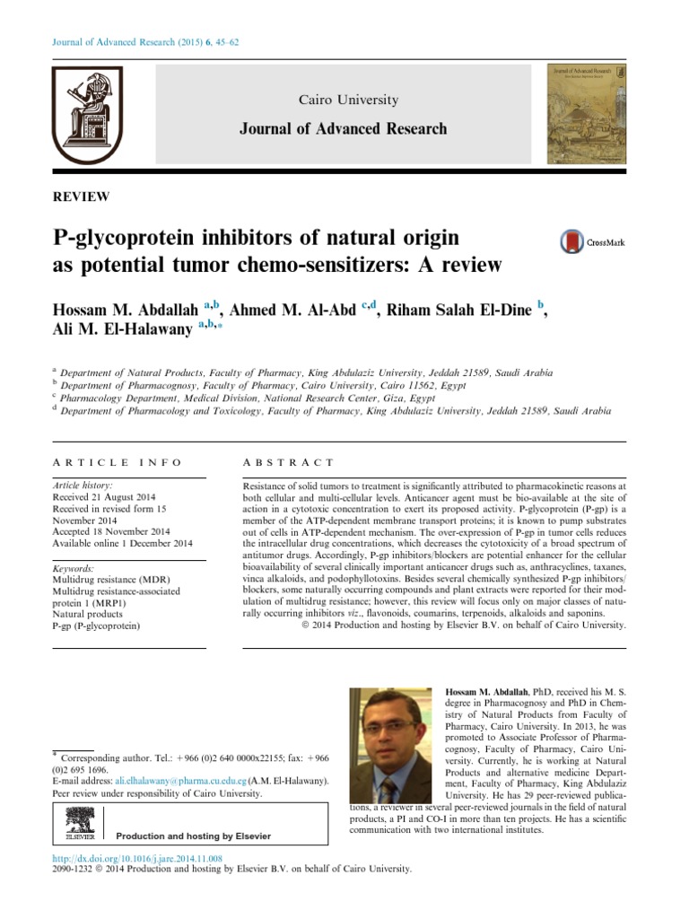 Abdallah PGP Efflux Inhibition Review 2015 | PDF | Chemotherapy | Cell ...
