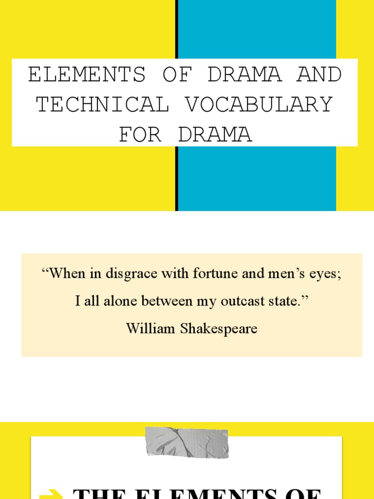 Elements of Drama | PDF | Plot (Narrative) | Entertainment