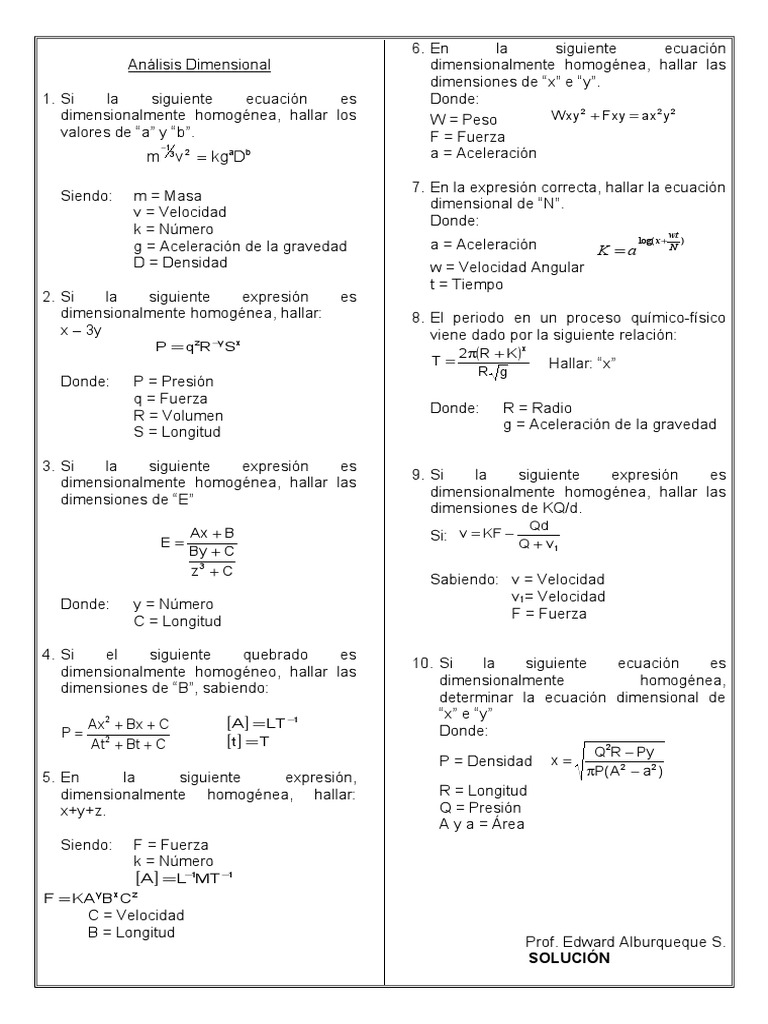 Análisis Dimensional | PDF | Medida Geométrica | Análisis matemático