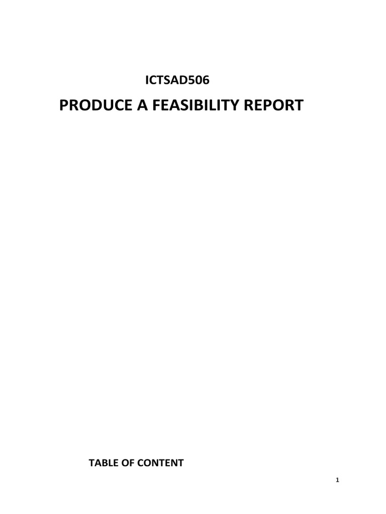 Feasibility Report | PDF | Feasibility Study | Databases