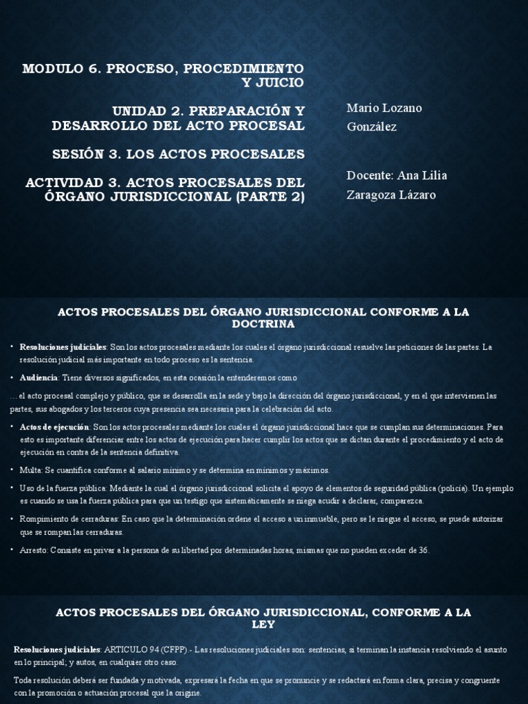 M6 U2 S3 A3 Malg | PDF | Jurisdicción | Ley procesal