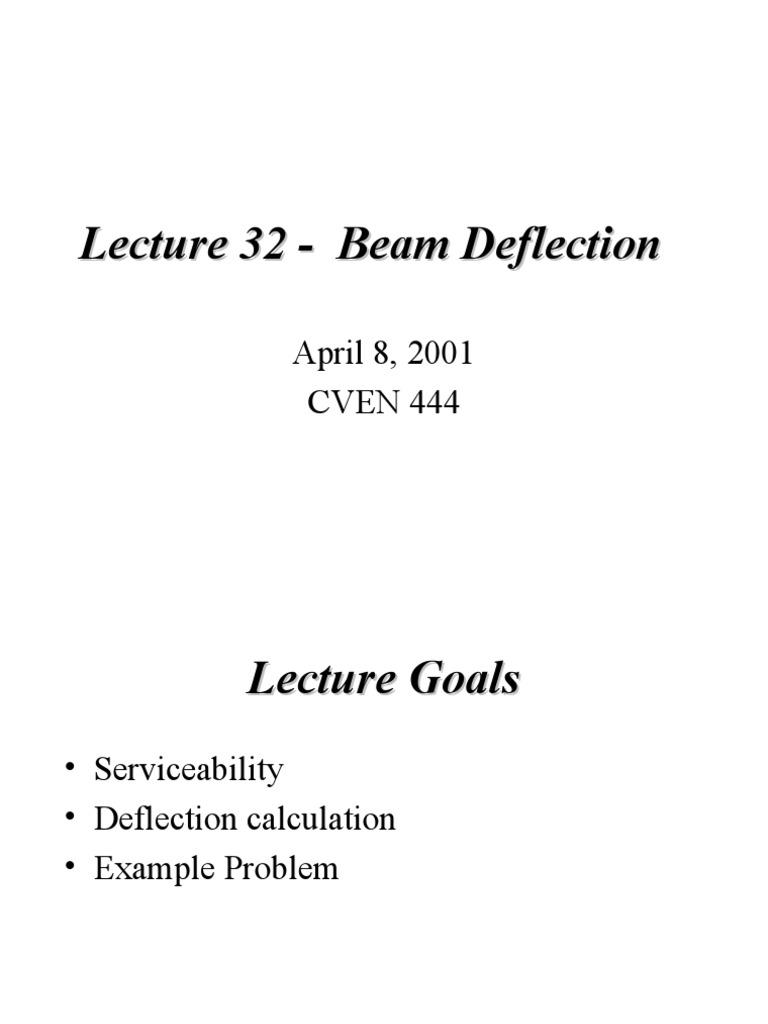 Deflection 2 | PDF | Beam (Structure) | Solid Mechanics