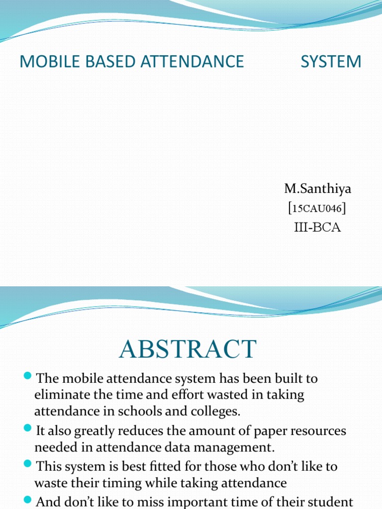 Mobile Based Attendance System | PDF | System | Software