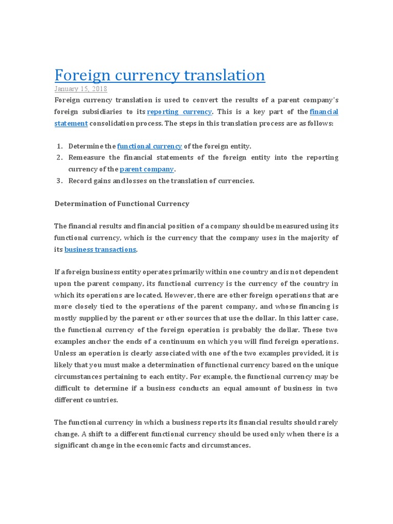 Foreign Currency Translation | PDF | Exchange Rate | Cash Flow Statement