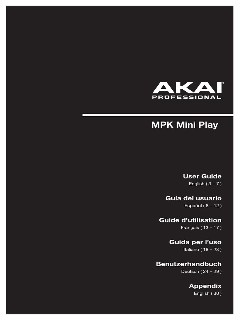 MPK Mini Play User Guide | PDF | Synthesizer | Equalization (Audio)