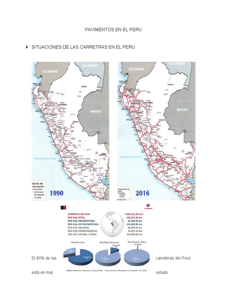 Pavimentos en El Peru | PDF | La carretera | Carretera de acceso controlado