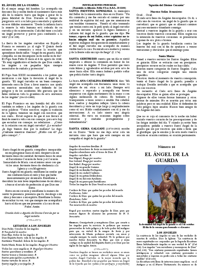 Oraciones al Ángel Custodio | PDF | Ángel guardian | Oración