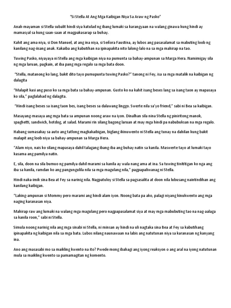 Tagalog Kwento | PDF