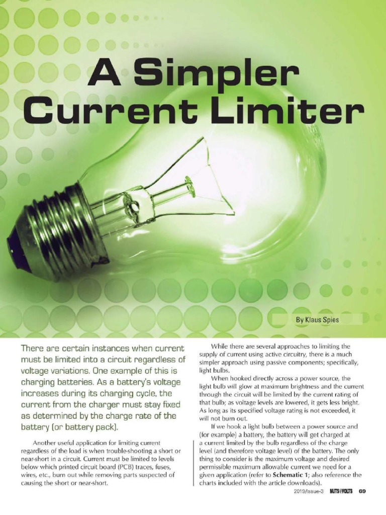 A Simple Current Limiter PDF | PDF | Incandescent Light Bulb | Rectifier