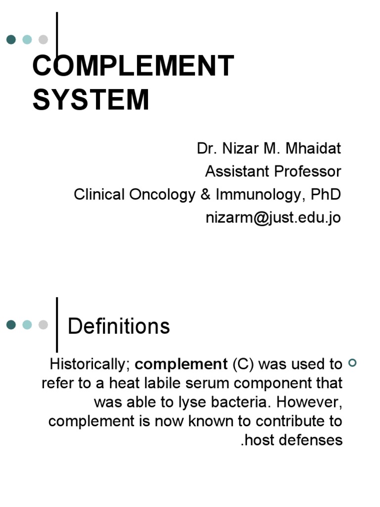 Complement System | PDF | Complement System | Major Histocompatibility ...
