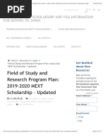 MEXT Scholarship Universities in Japan | PDF | Japan