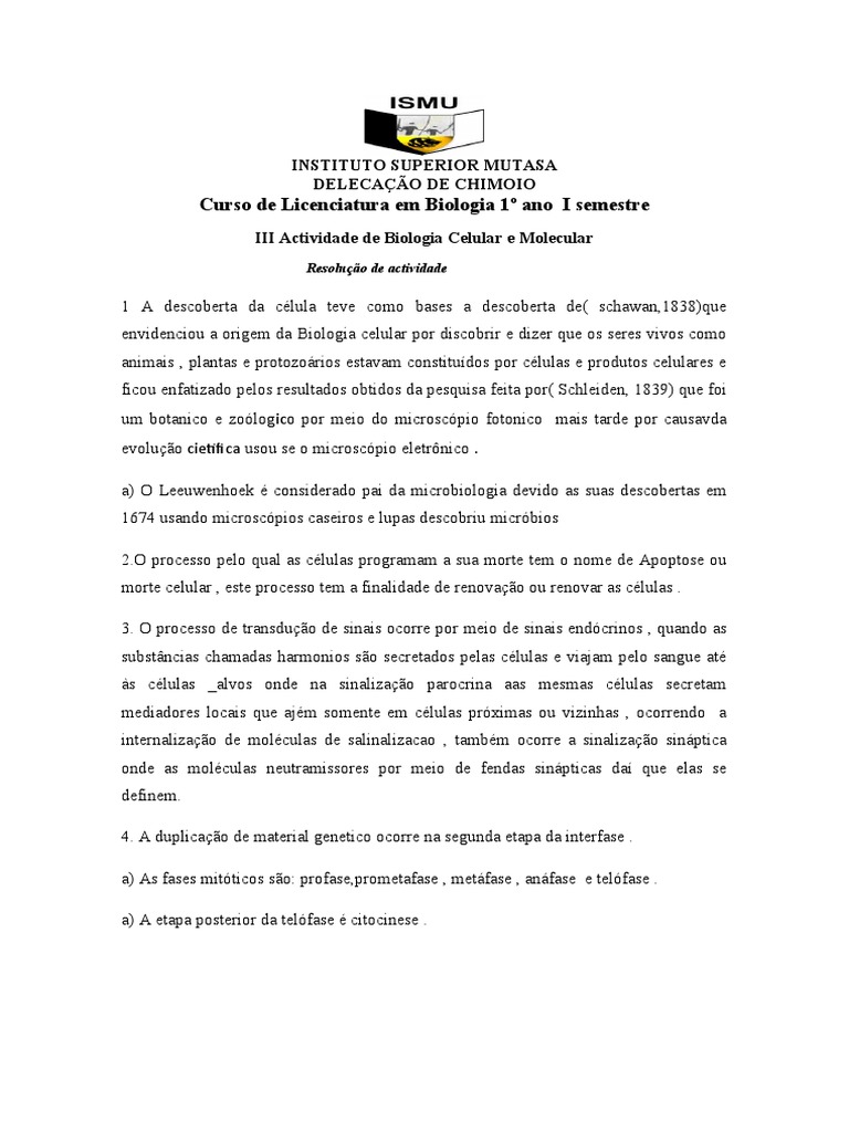 Instituto Superior Mutasa | PDF