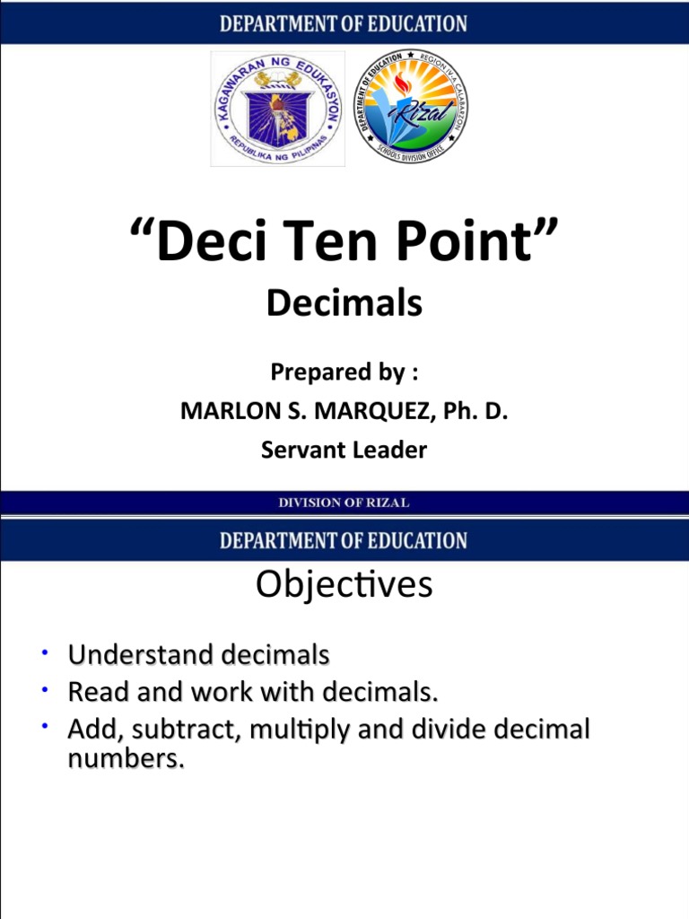 "Deci Ten Point": Decimals | PDF | Multiplication | Division (Mathematics)