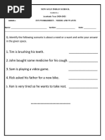 Grade 1 Myself Introduction Worksheet | PDF