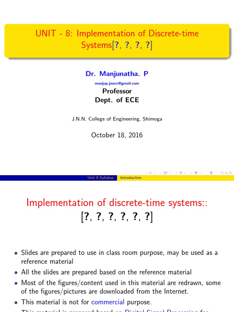 Discrete Time Systems | PDF | Signal Processing | Information And ...