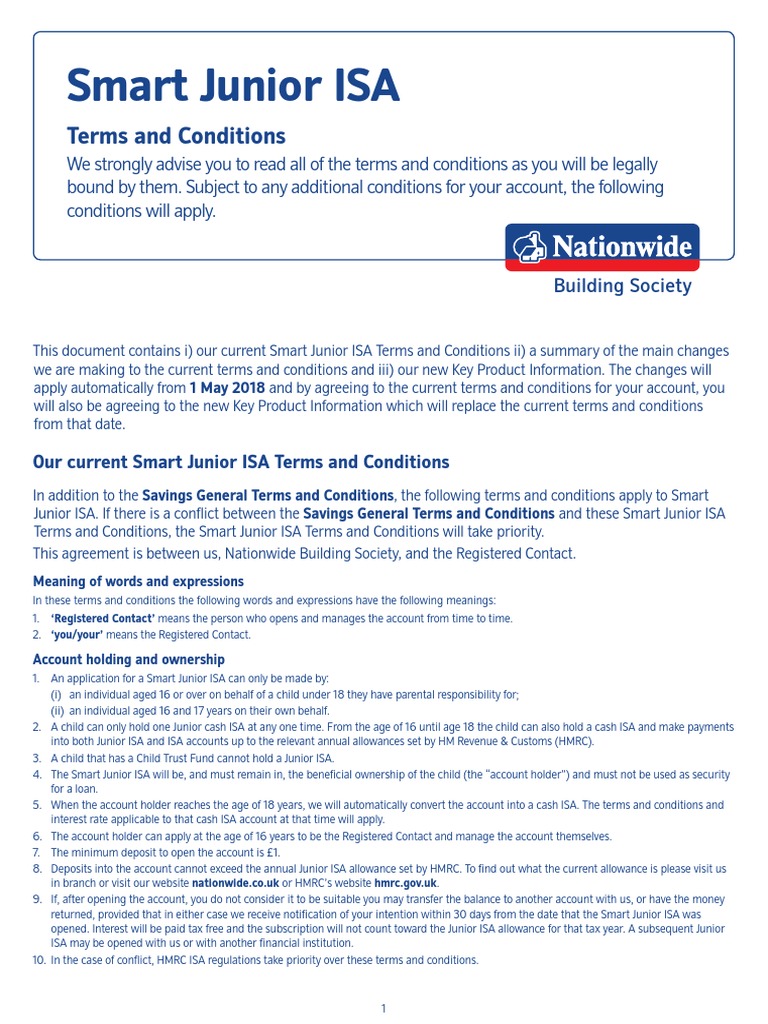 Nationwide Junior ISA Ts and Cs | PDF | Interest | Receipt