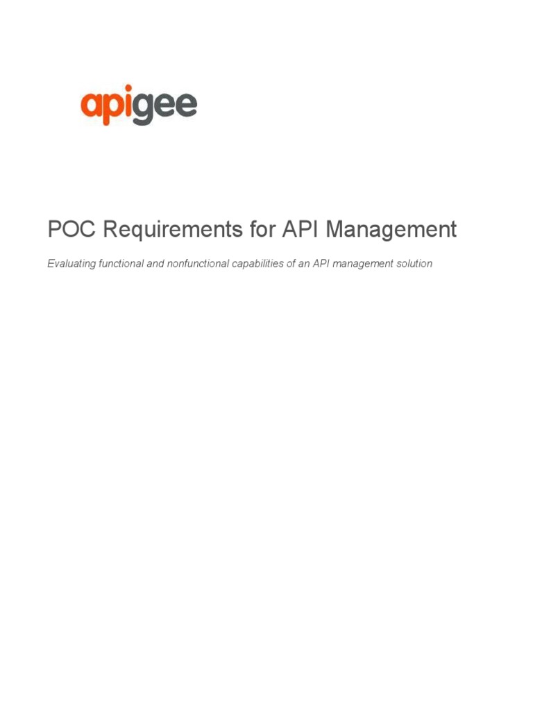 Api Management Poc Requirements | PDF | Application Programming ...