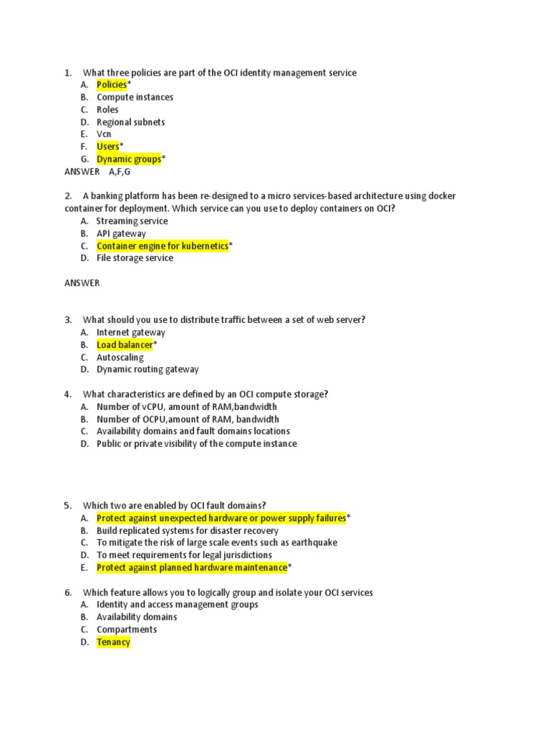 OCI Foundations IZ0-1085 | PDF | Cloud Computing | Web Application