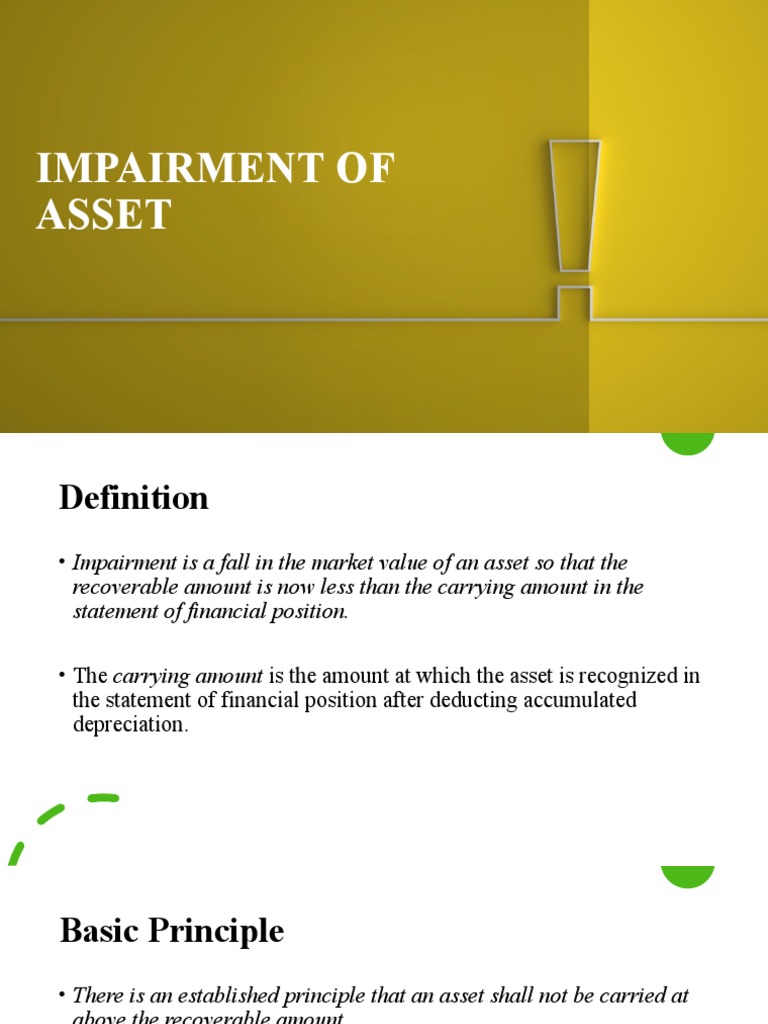 Asset Impairment and Recoverable Amounts | PDF | Fair Value ...