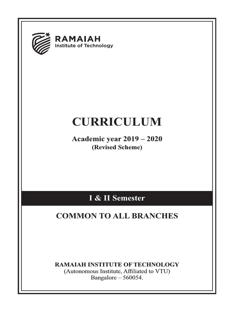 Curriculum: Academic Year 2019 - 2020 | PDF | Vector Calculus | Electron