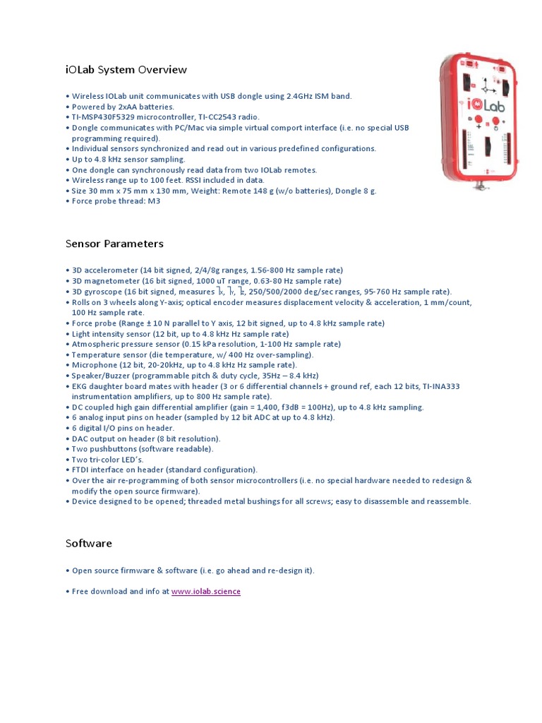 Iolab System Overview | PDF