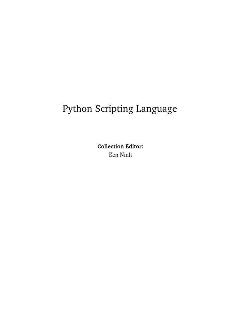 Python Scripting Language 1.3 PDF | PDF | Shell (Computing) | Command ...
