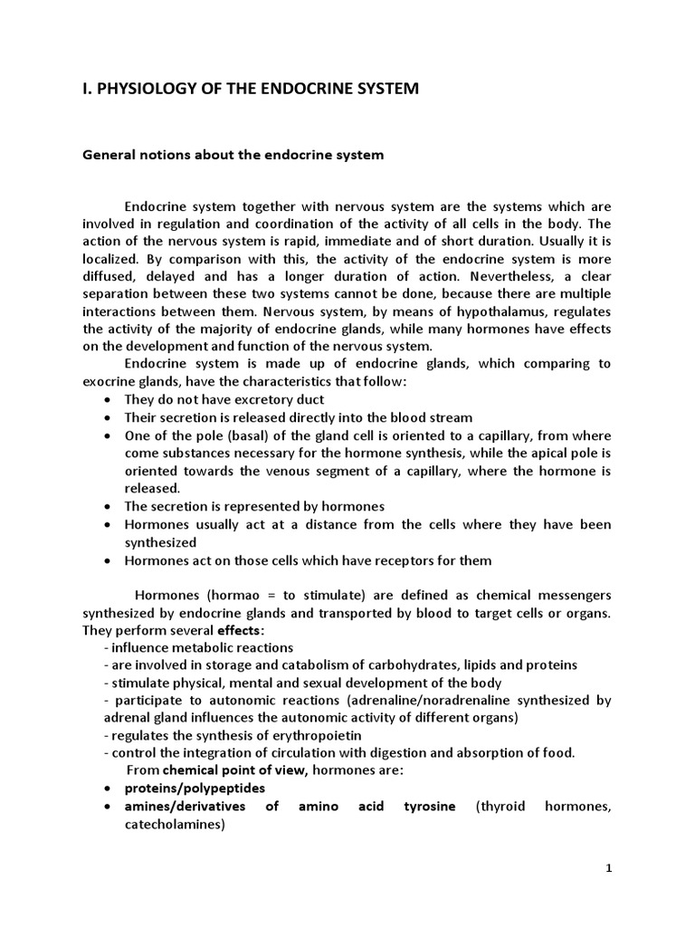 Physiology of The Endocrine and Nervous Systems 2017 | PDF | Hormone ...