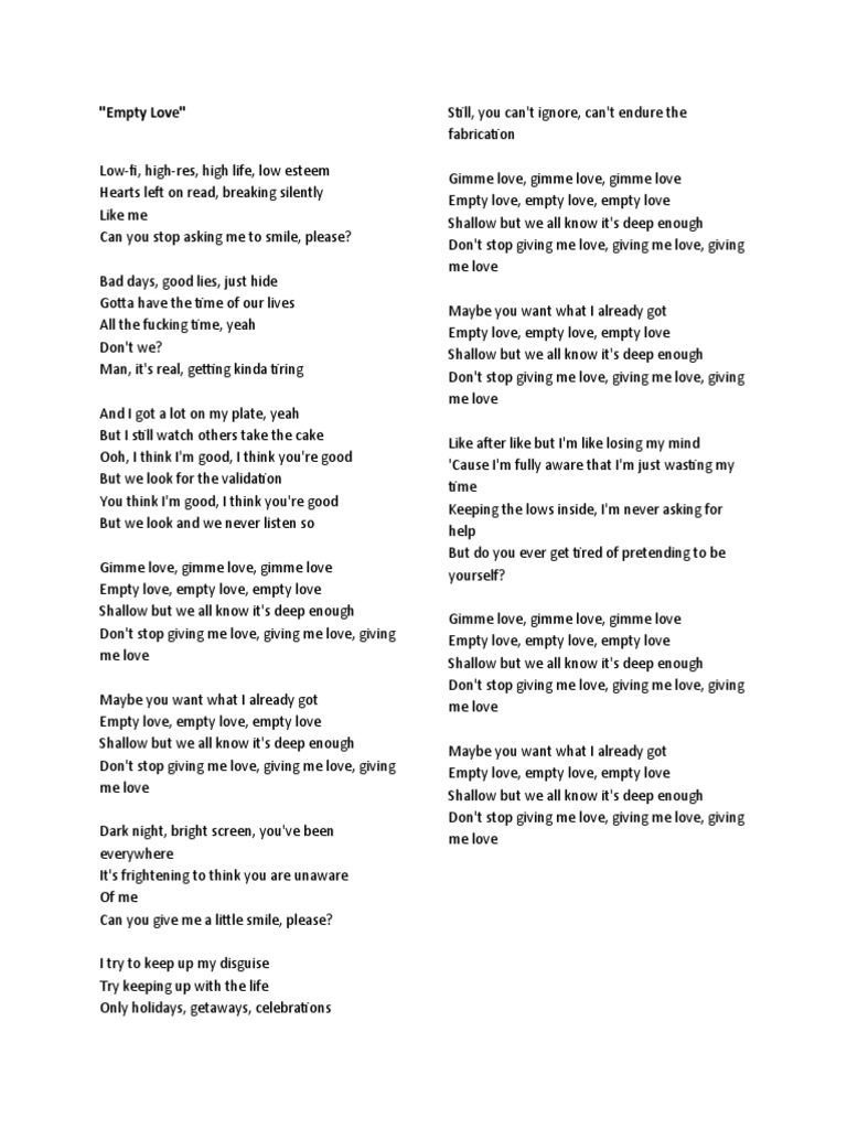 Empty Love | PDF