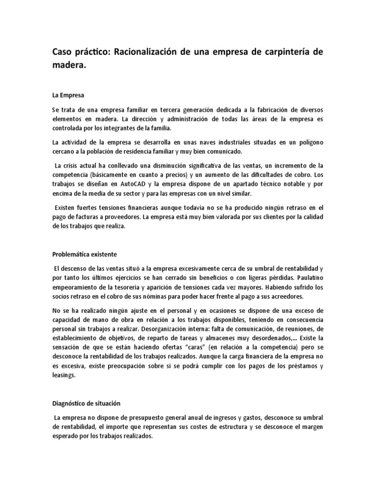 Caso Práctico | PDF | Presupuesto | Economias