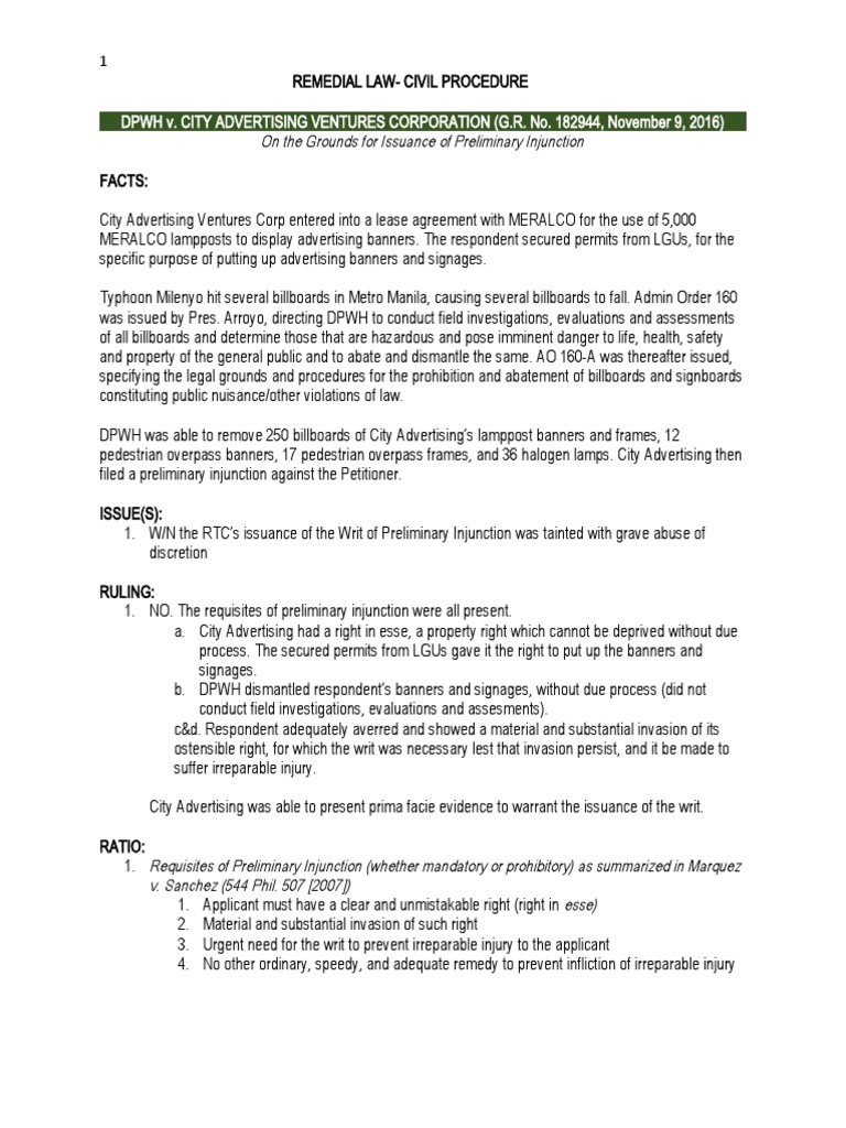 DPWH v. CITY ADVERTISING VENTURES CORPORATION (G.R. No. 182944 ...