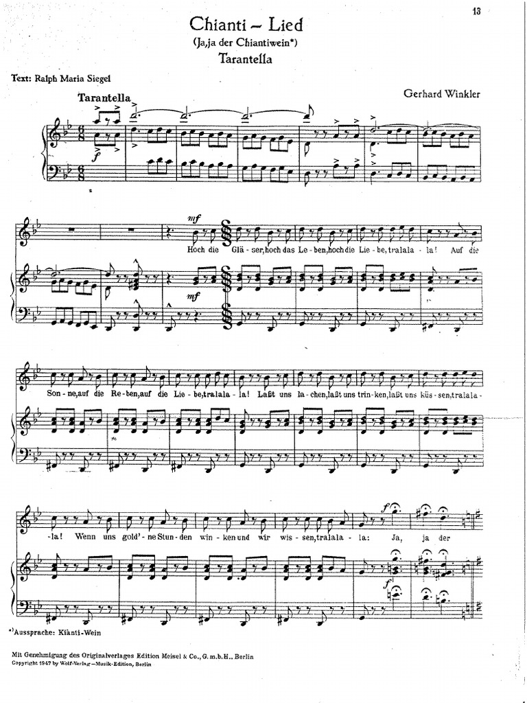 Chianti Lied | PDF