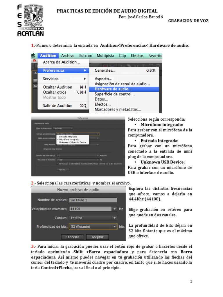 Prácticas Básicas de Adobe Audition | PDF | Informática | Informática y tecnología de la información