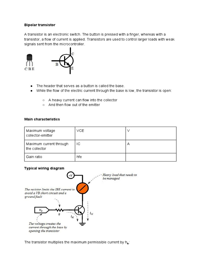 Bipolar Transistor | PDF
