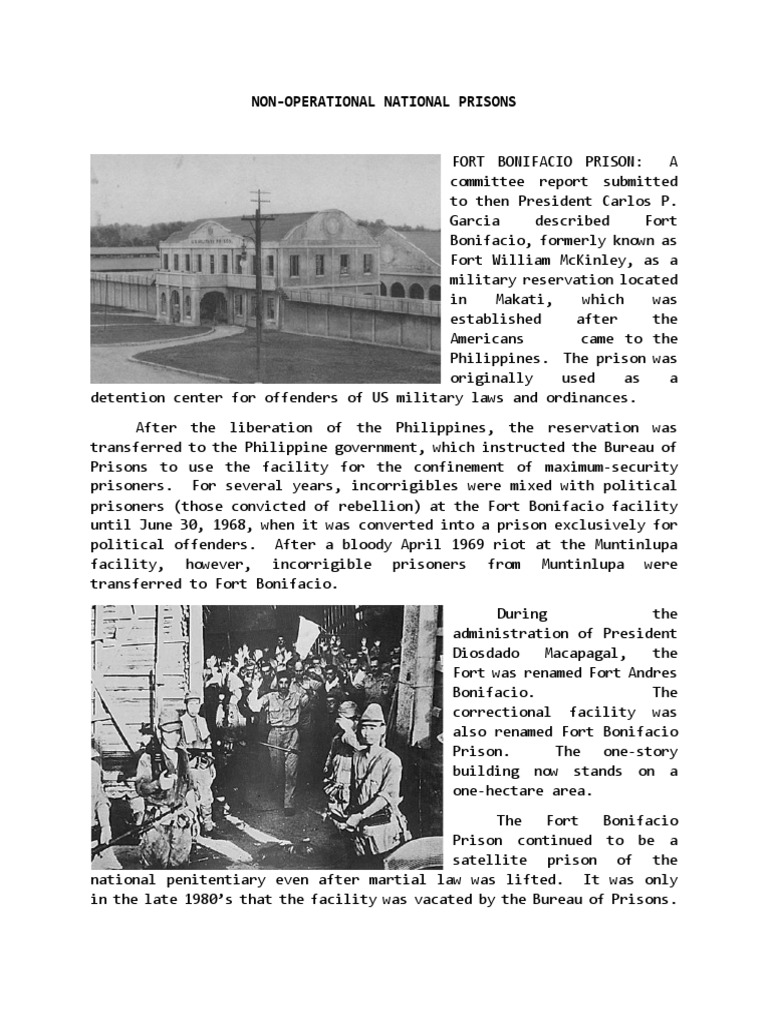 Non-Operational National Prisons Overview | PDF | Penal Imprisonment ...