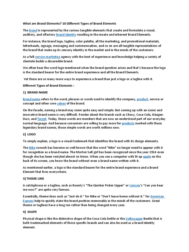 Understanding Brand Elements: A Comprehensive Breakdown of the 10 ...