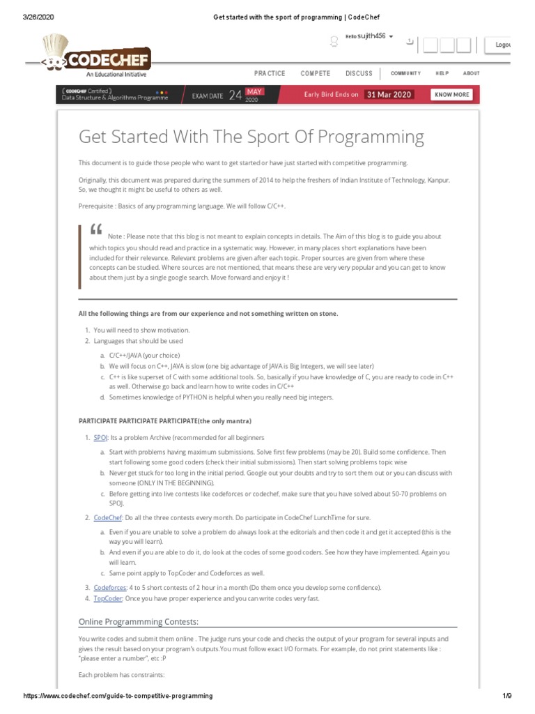 Competitive Programming - CodeChef | PDF | Prime Number | Combinatorics