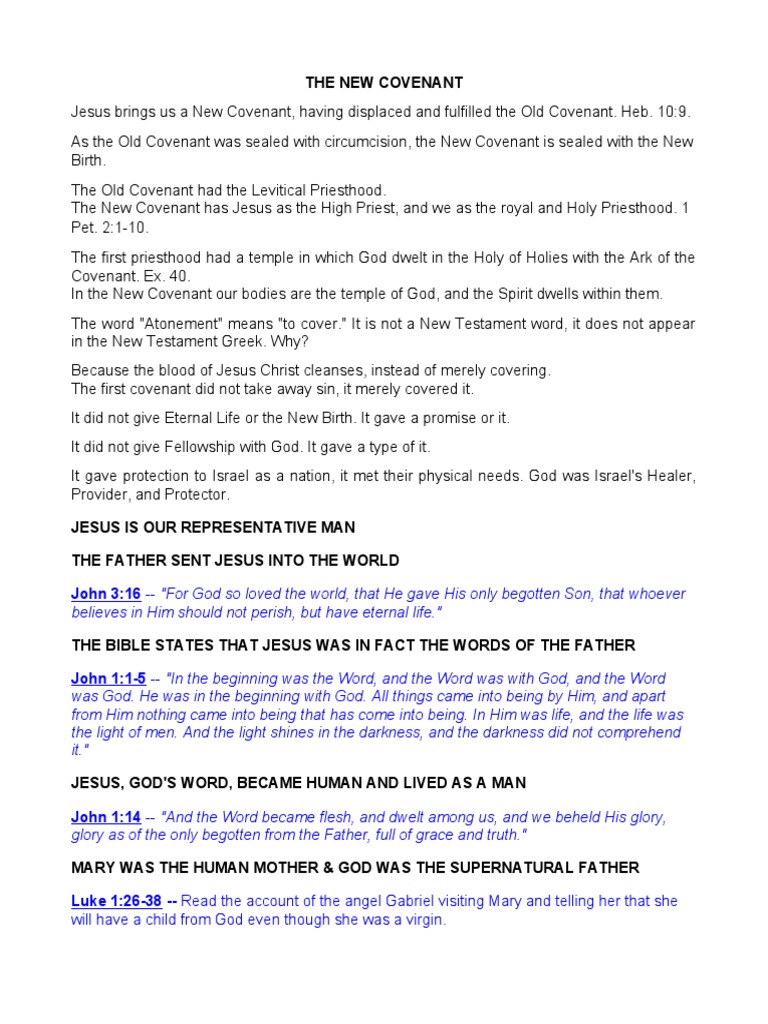The New Covenant | PDF | New Covenant | Logos (Christianity)