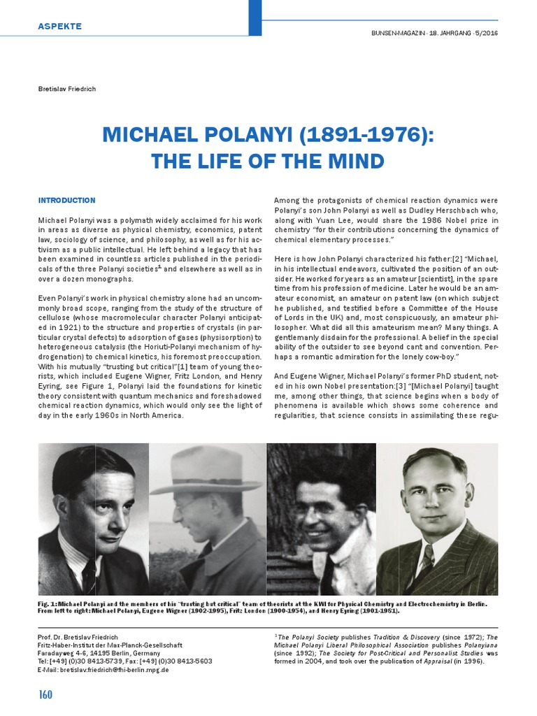 Bunsenmagazin 5 2016-Michael-Polanyi | PDF | Empiricism | Physical Sciences